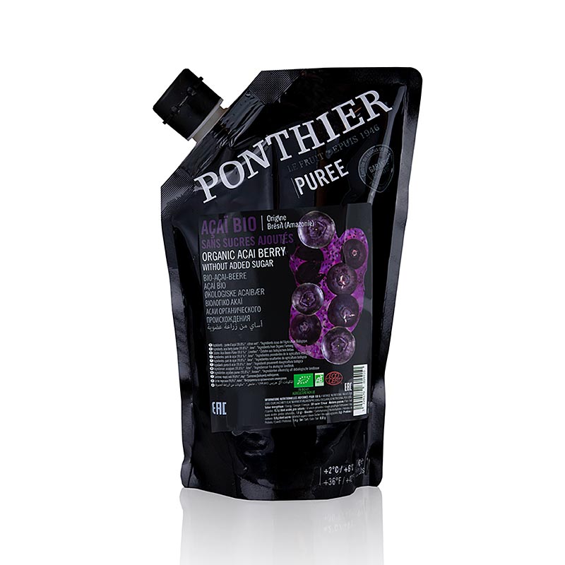 Bio Acai Püree, 100% Frucht, ungezuckert - für Smoothies – thungourmet